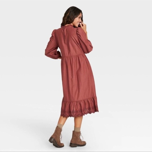 Universal Thread | Dresses | Universal Thread Burgundy Long Sleeve ...
